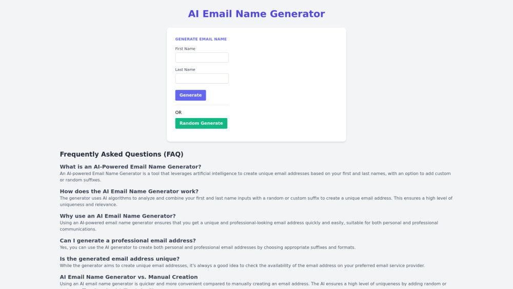 Email Name Generator: Reviews, Features, Pricing, Guides, and Alternatives