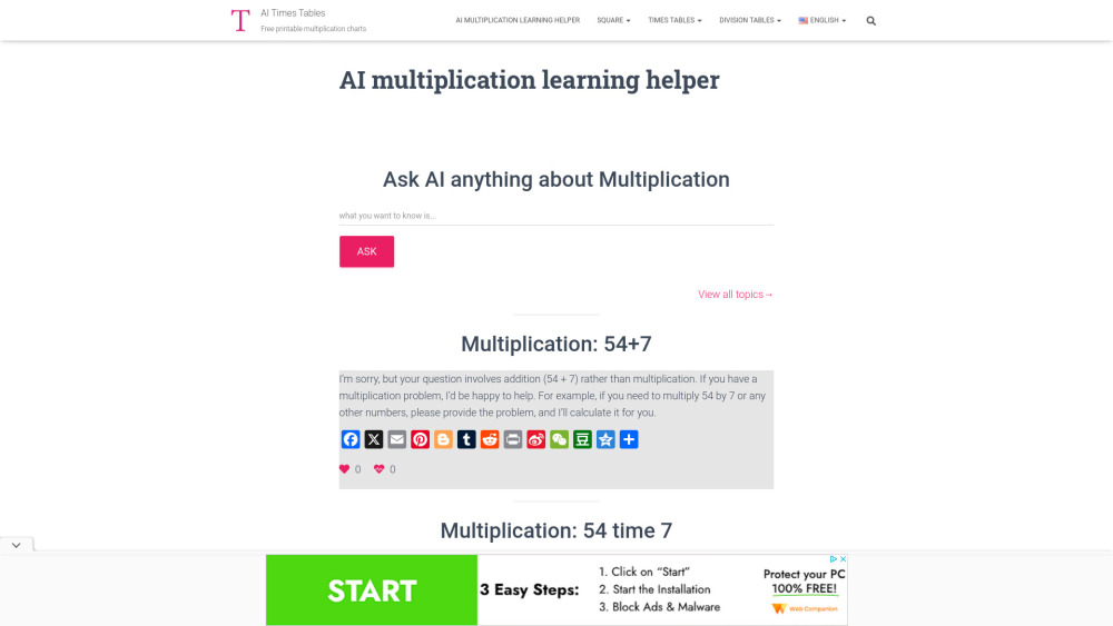 AI Multiplication Learning Helper: Reviews, Features, Pricing, Guides ...