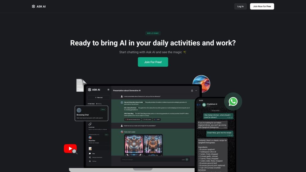 Ask AI - AI Powered Chat Bot Assistant Features, Pros, Cons, and Use Cases