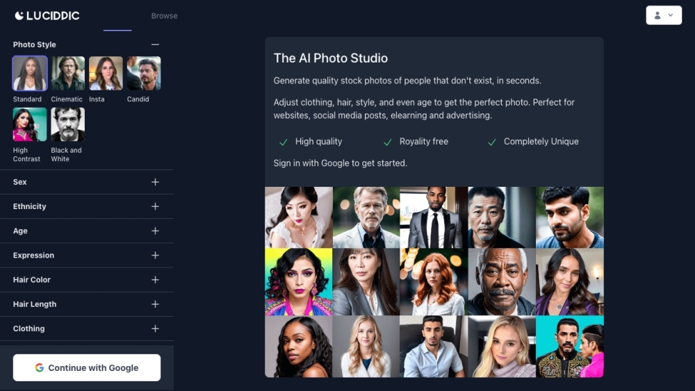 Lucidpic - AI Person Generator：評論、功能、價格、指南和替代方案