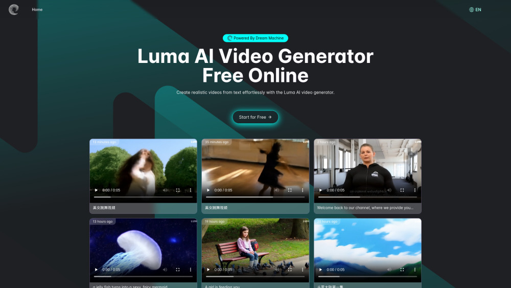 Luma AI Video Generator Free Online Powered By Dream Machine ...