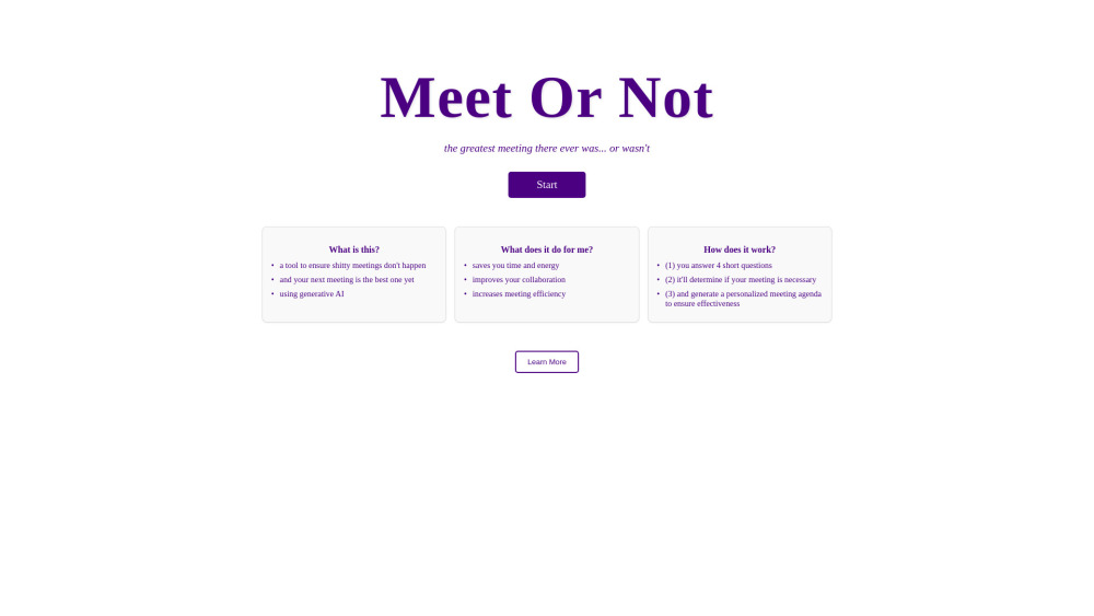 Meet Or Not: Reviews, Features, Pricing, Guides, and Alternatives