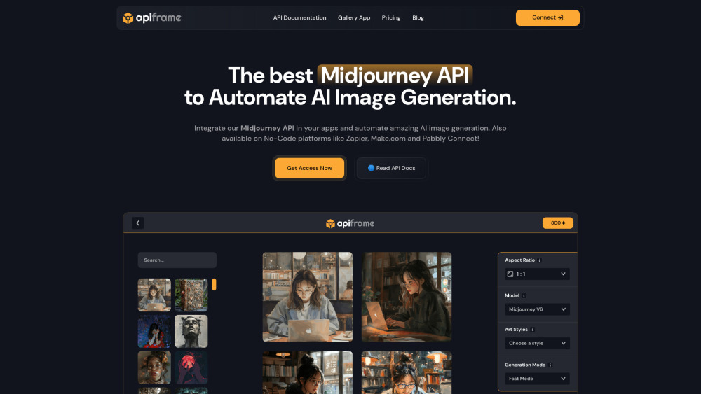 Midjourney API by APIFRAME: Reviews, Features, Pricing, Guides, and Alternatives