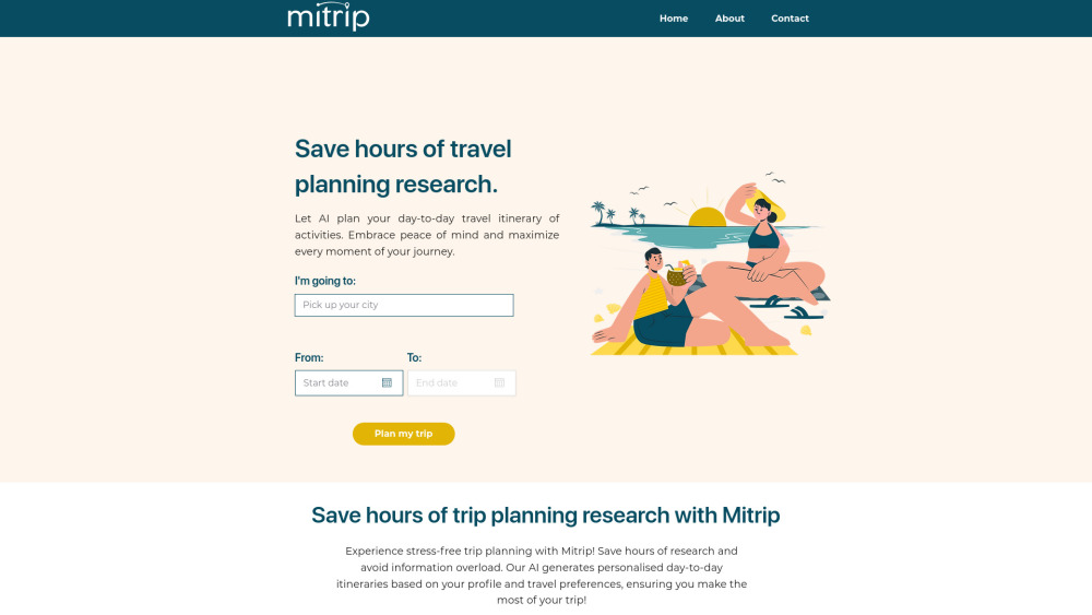 Mitrip | AI Trip Itinerary Planner: Reviews, Features, Pricing, Guides ...