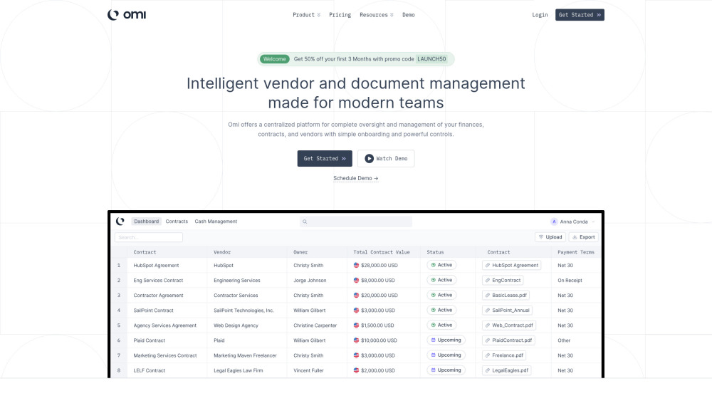 Omi | Vendor and Document Management: Reviews, Features, Pricing ...