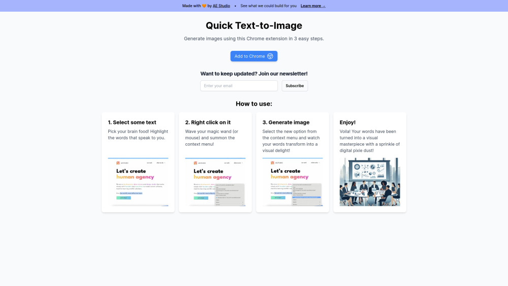 Quick Text-to-Image Chrome Extension: Reviews, Features, Pricing ...