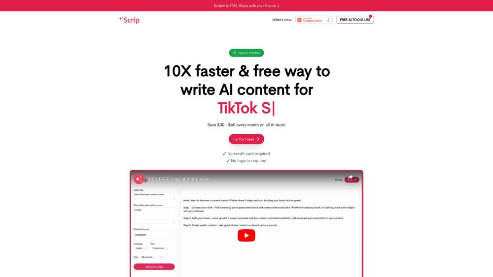 Scrip AI: Reviews, Features, Pricing, Guides, and Alternatives