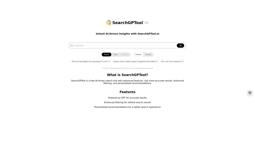 SearchGPTool: Reviews, Features, Pricing, Guides, and Alternatives