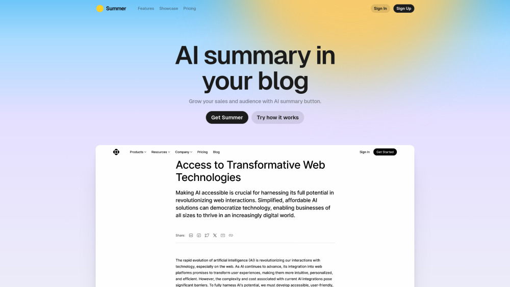 Summer AI: Reviews, Features, Pricing, Guides, and Alternatives