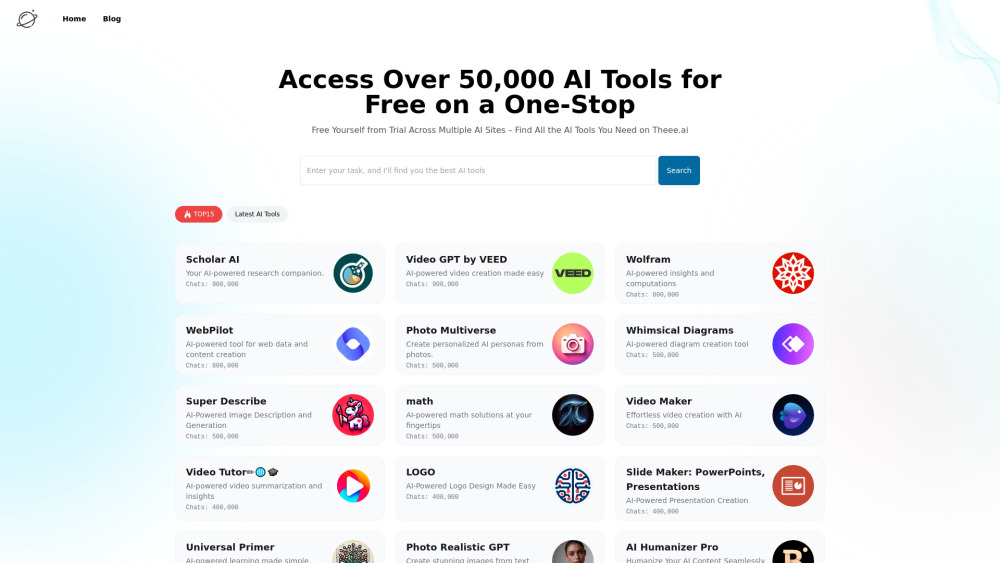 Theee.ai: Access Over 50,000 GPTs Tools Powered by GPT4o for Free: Reviews, Features, Pricing ...