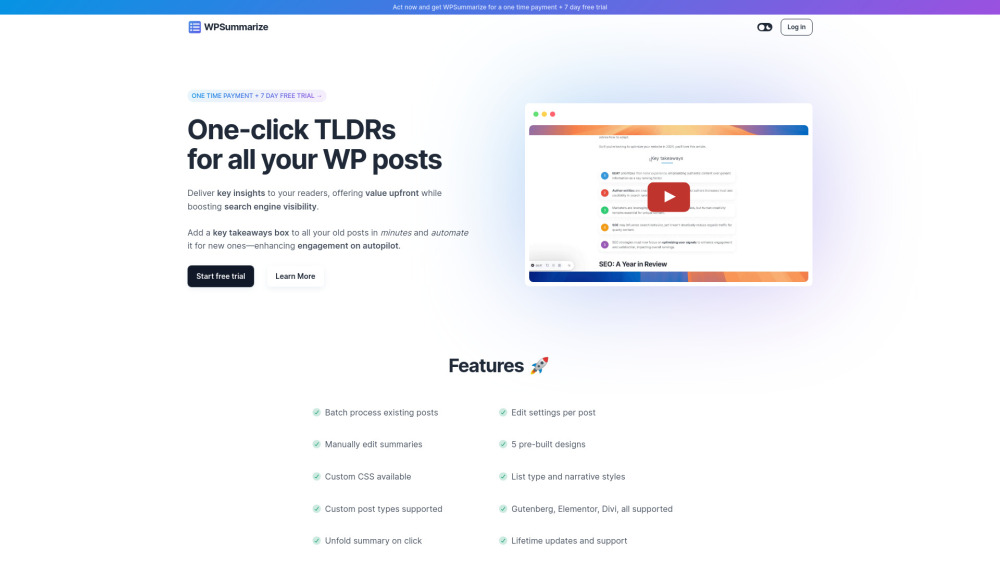 WPSummarize: Reviews, Features, Pricing, Guides, and Alternatives WPSummarize: Reviews, Features, Pricing, Guides, and Alternatives